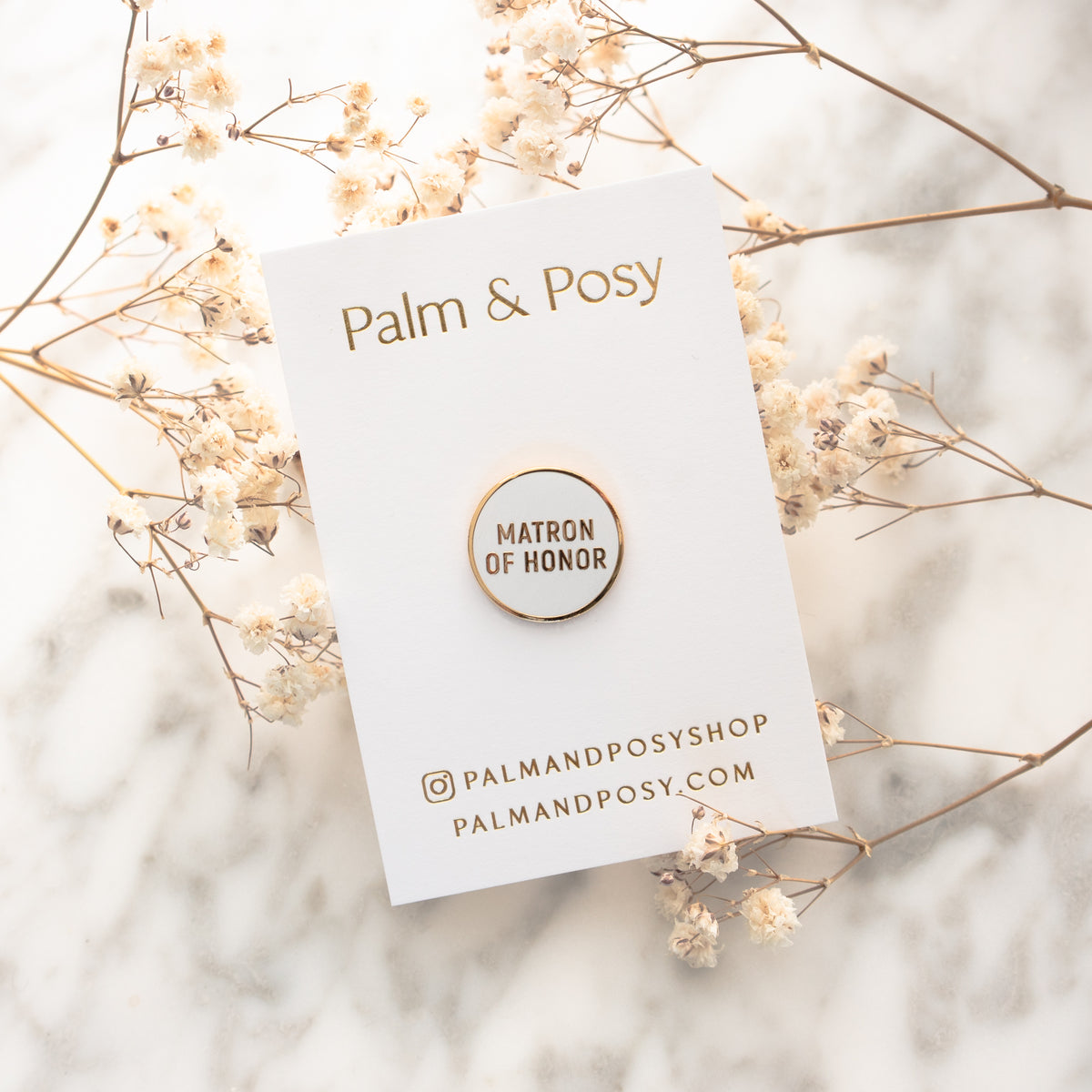 Matron Of Honor Pin | Palm and Posy